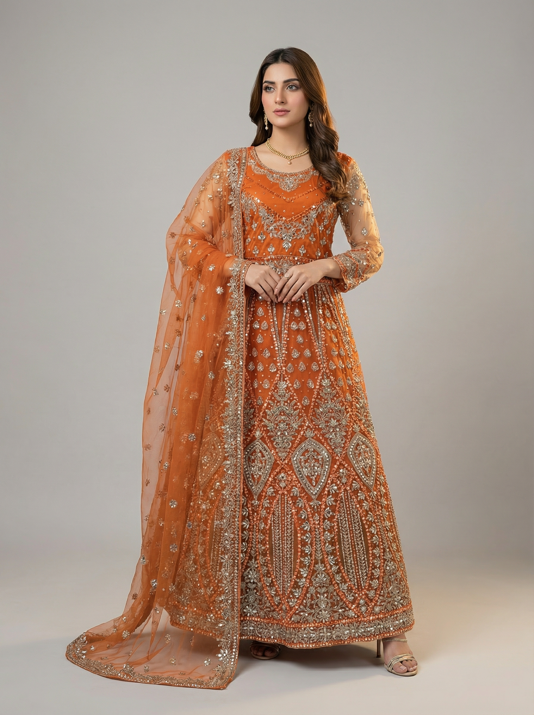 3Pc Embraided Bridal Lengha – UK+ Fashion